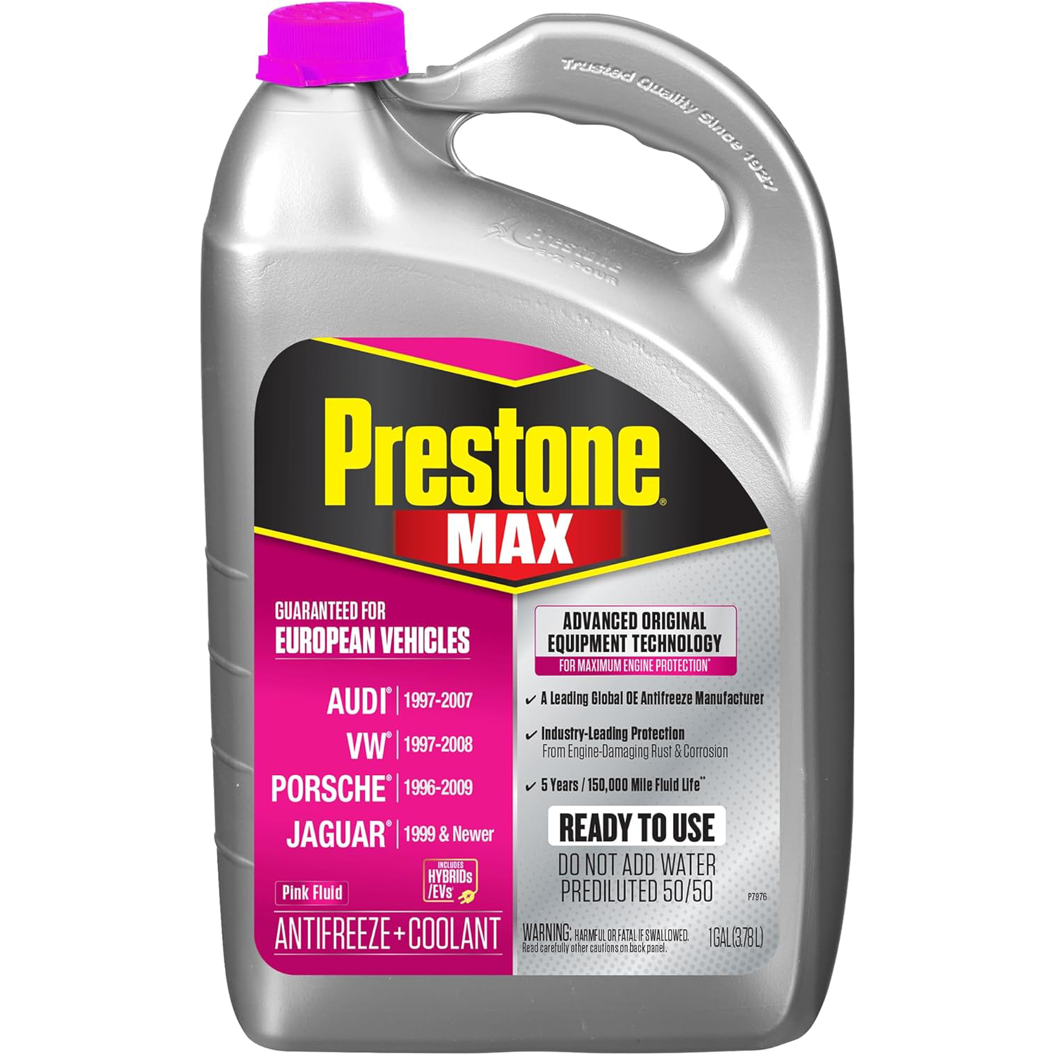 okpetroleum.com: Prestone AF6410 MAX European Vehicles Pink 50/50 Antifreeze and Coolant - 1 Gallon