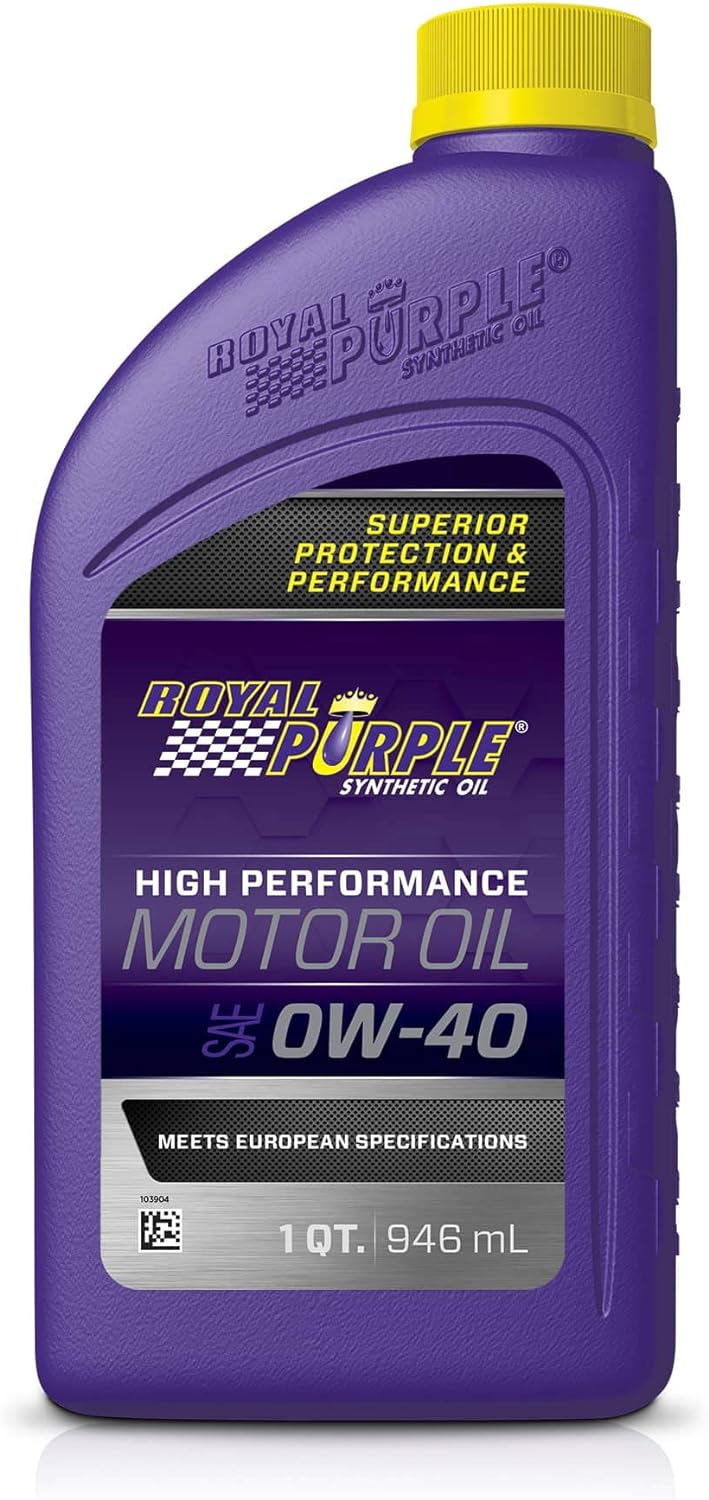 Royal Purple 06484 High Performance Premium Synthetic Motor Oil 0W-40 6 ...
