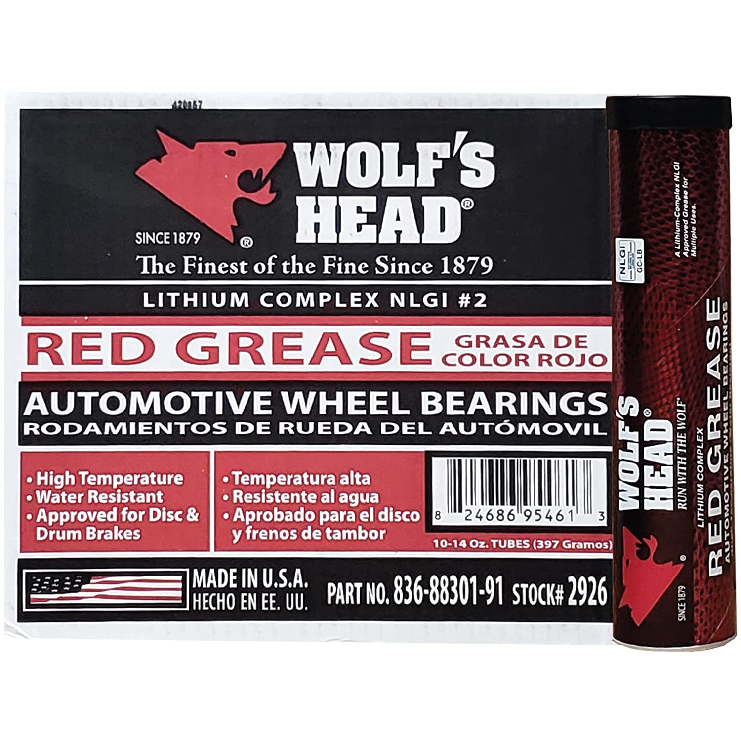 okpetroleum.com: Wolf's Head Red Grease NLGI #2 (836-88301-91) 14 Oz ...