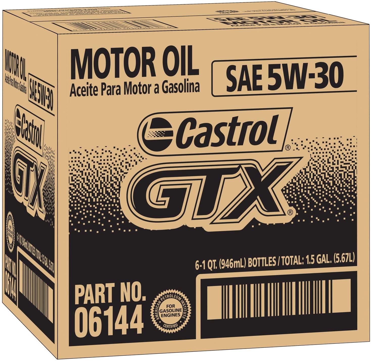 okpetroleum.com: Castrol GTX 5W-30 Synthetic Blend Motor Oil Quart Bottles