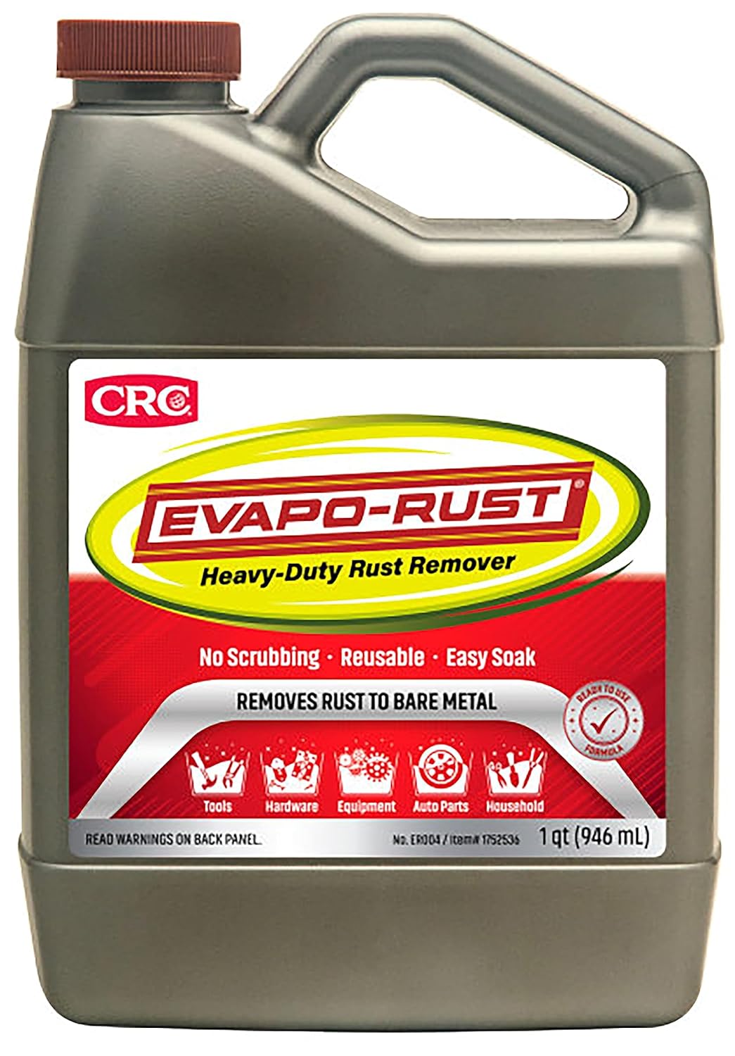 CRC ER004 Evapo-Rust, Heavy-Duty Rust Remover, Reusable, Non-Corrosive ...